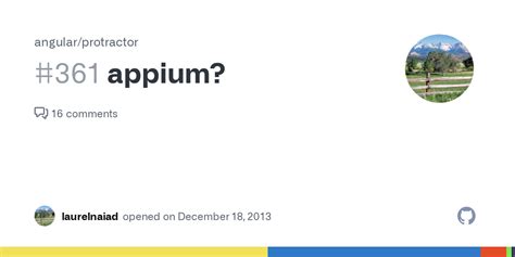 Appium · Issue 361 · Angularprotractor · Github