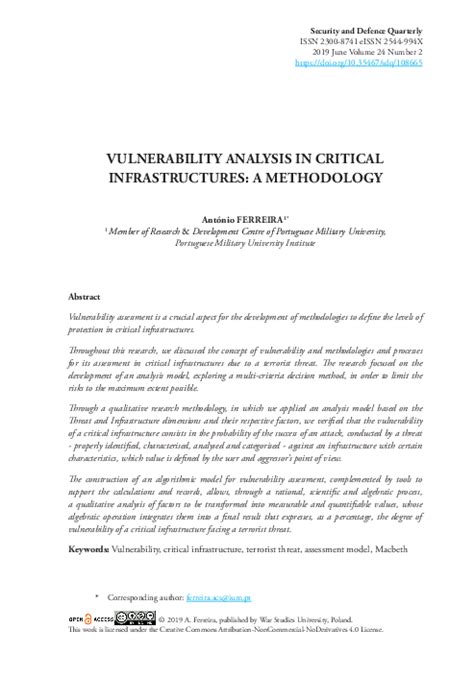 pdf vulnerability analysis in critical infrastructures a methodology