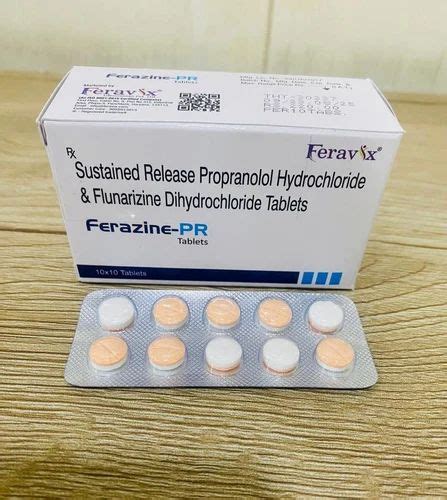 Sustained Release Propranolol Hydrochloride And Flunarizine Dihydrochloride Tablets At ₹ 220