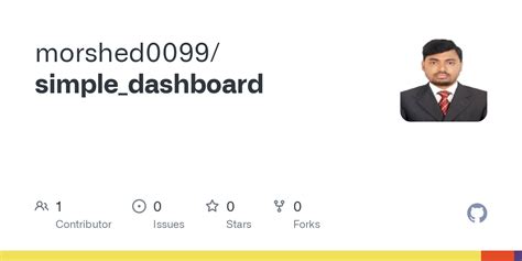 GitHub Morshed Simple Dashboard