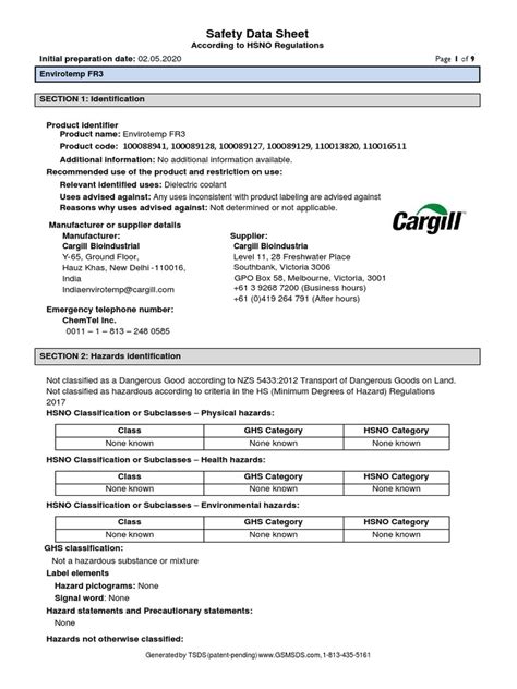 Fr3 Sds Download Free Pdf Dangerous Goods Personal Protective Equipment