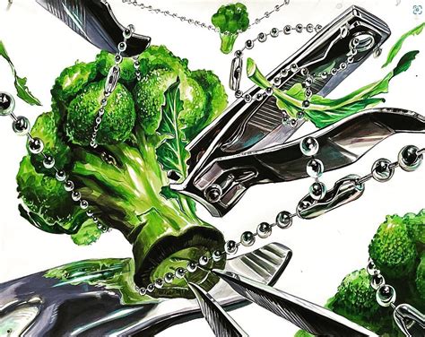 디자인고흐 미술학원 브로콜리 와 손톱깎이 기초디자인 주제부 연출 소재의 기능적 요소를 부각시킨 구성 Facebook