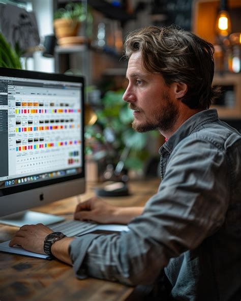Premium Photo An Office Worker Updating A Project Background