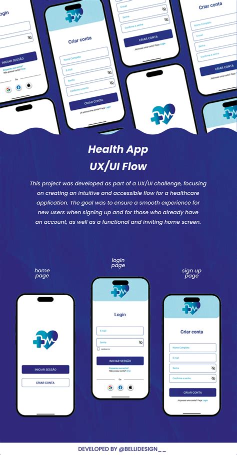 Ux Ui Flow Healthcare App Behance