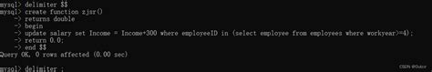 Mysql数据库操作实验：存储函数与触发器应用 Csdn博客