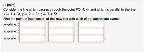 solved consider the line which passes through the point p 5
