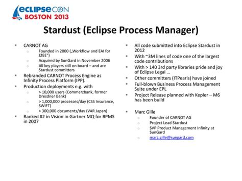 Stardust Orion Integration Orion Soa Symposium Eclipse Con 2013 Ppt
