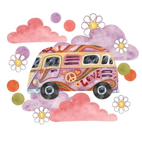 70s Camper Van Stock Illustrations 387 70s Camper Van Stock