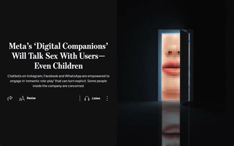 Metas Chatbot Which Can Be Used On Facebook And Instagram Is Said To Have Sexual