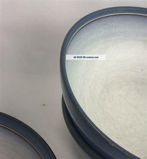 Heath Ceramics Vintage Rim Line French Blue Coupe Soup Cereal Bowls Set