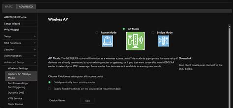 Procedure To Configure Static Ip Address For Ap Mode For Netgear Orbi