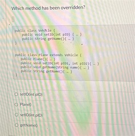 solved which method has been overriddenpublic class vehrcle