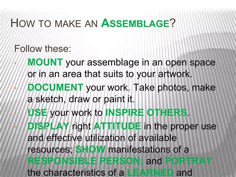 Assemblageand Drawingforgrade7 Pptx Drawing And Sketching Arts And Crafts