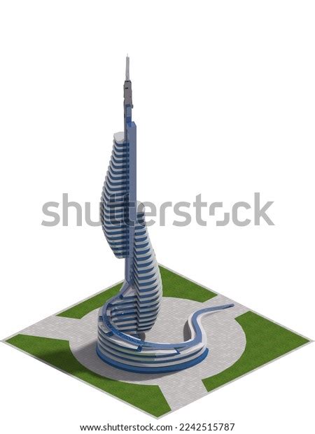 Futuristic Architecture Square Grid Tiled Game Stock Illustration