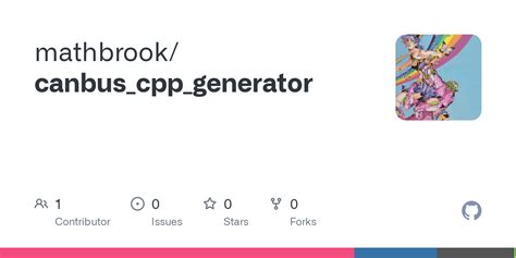 GitHub Mathbrook Canbus Cpp Generator