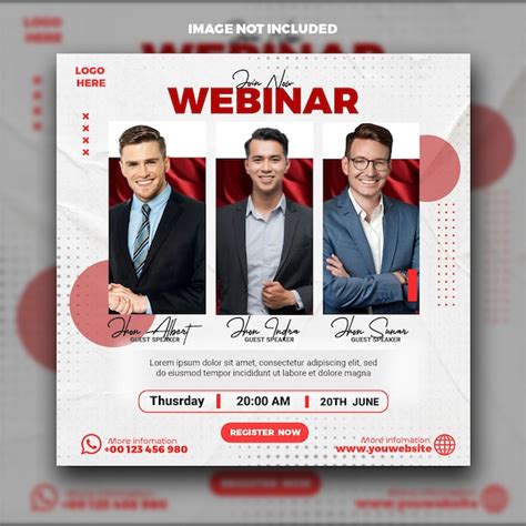Premium Psd Webinar Social Media Template