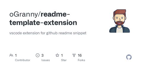GitHub OGranny Readme Template Extension Vscode Extension For Github Readme Snippet