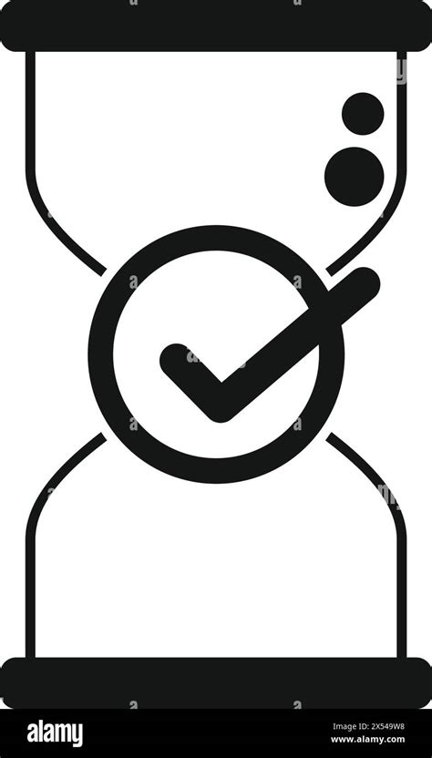 Hourglass Approved Duration Icon Simple Vector Plan Time Event Timer