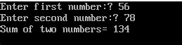 QBASIC Program To Calculate And Display The Sum Of Input Two Numbers Computer For SEE And NEB