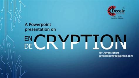 encryption and decryption ppt