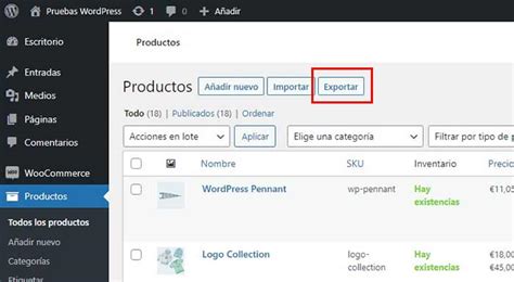 Woocommerce Importar Y Exportar Productos 【opciones】