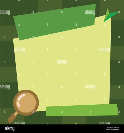 Magnifying Glass Drawing Searching New Hidden Evidence In Big Blank