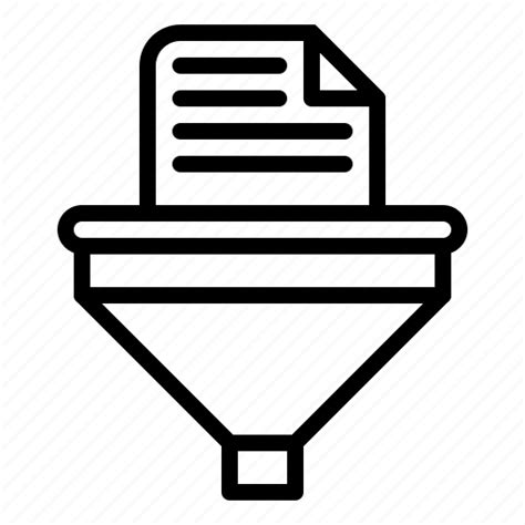Data Filter Filtering Funnel Sort Sorting Icon