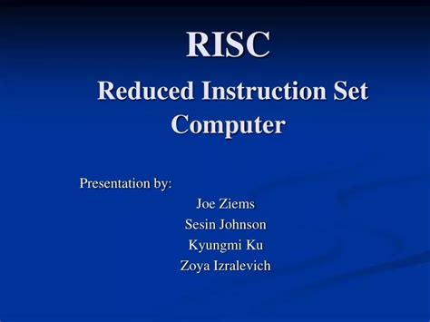 ppt risc reduced instruction set computer powerpoint presentation