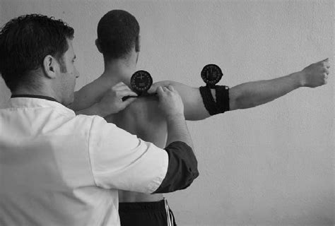 Measurement Of Scapular Upward Rotation By Means Of 2 Inclinometers Download Scientific Diagram