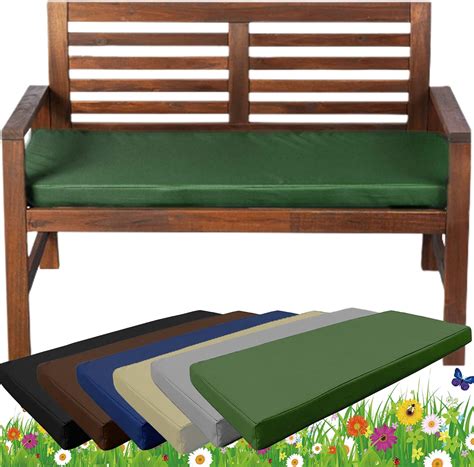 Garden Bench Cushion 2 Seater Bench Seat Pad 108 X 42 Cm 6 Cm Thick 2 Seater Water