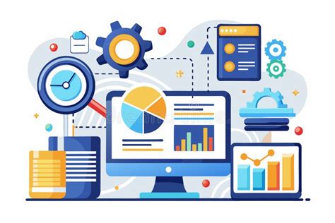 A Computer Displays Statistical Reports And Database Analysis Showcasing Automation With Charts