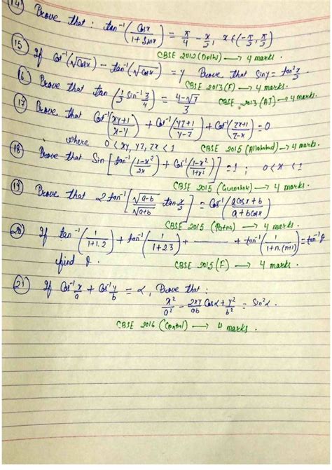 Inverse Trigonometric Function Notes LearnPick India