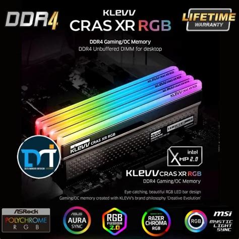 Jual Klevv Cras Xr Rgb Ddr4 Pc32000 4000mhz 16gb 2x8gb Rgb Led Shopee Indonesia
