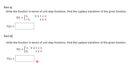 Solved Part A Write The Function In Terms Of Unit Step Chegg