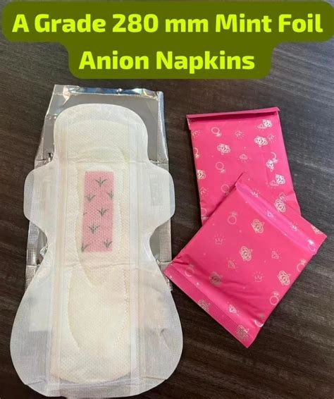 280mm A Grade Mint Foil Anion Sanitary Napkins Pad At ₹ 39piece