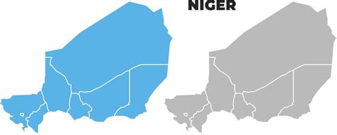 Niger Simple Maps Flat Illustration 56327629 Vector Art At Vecteezy