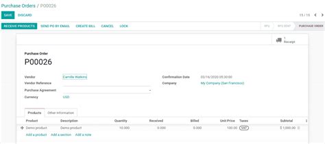 Effect Of Purchase Return On Accounts And Stock In Odoo 13