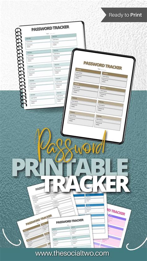 Printable Password Tracker Password Tracker Sheet