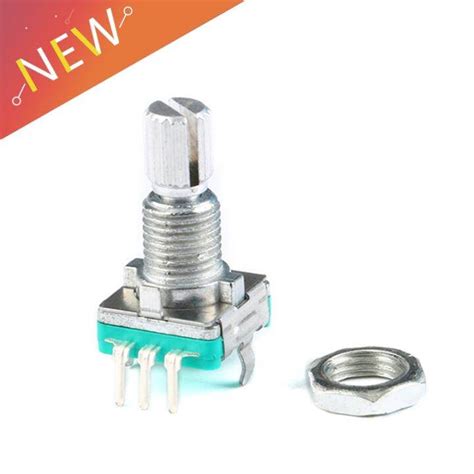 2pcs Lot Ec11 Metal Rotary Encoder Push Button 5pin Handle Long 15mm