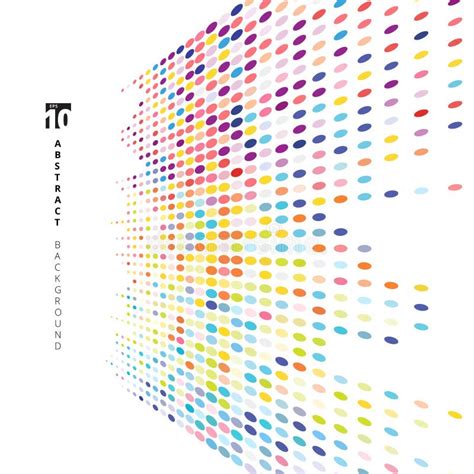 Abstract Colorful Halftone Texture Dots Perspective Pattern Stock Vector Illustration Of