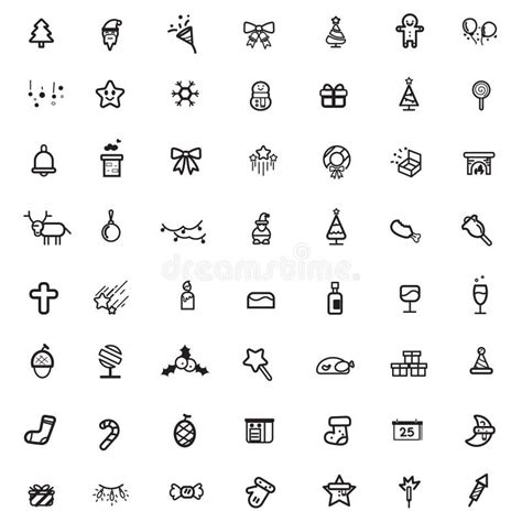 Line Christmas Set Stock Illustrations 69206 Line Christmas Set Stock Illustrations Vectors