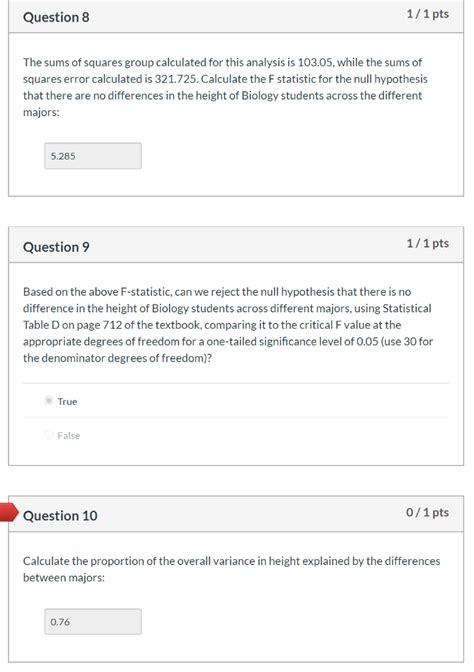 Solved Question Pts The Sums Of Squares Group Chegg Com