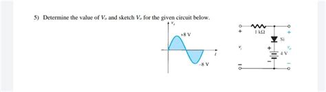 Solved 5 Determine The Value Of Vo And Sketch Vo For The Chegg Com