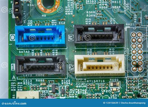 Components Of The Motherboard Stock Image Image Of Component Motherboard 124156639