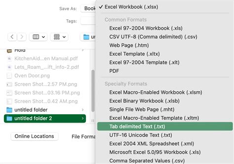 Is There A Way Of Saving And Excel File As Utf 8 Tab Delimited
