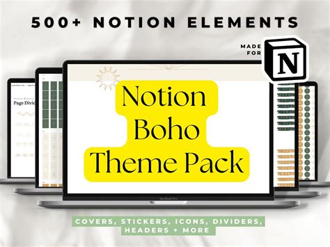 Notion Boho Theme Stickers Borders Headings Covers And Icons Aesthetic