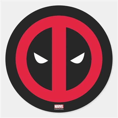 Deadpool Logo Classic Round Sticker Zazzle Deadpool Logo Deadpool