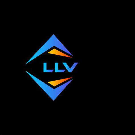 Llv Abstract Technology Logo Design On Black Background Llv Creative Initials Letter Logo