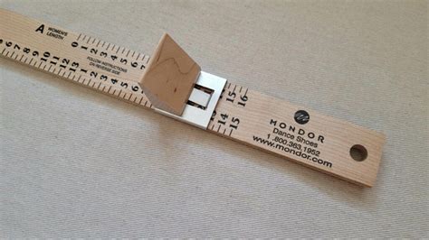 Rare Mondor Wooden Foot Sizer Sliding Ruler Made In Usa Vinty