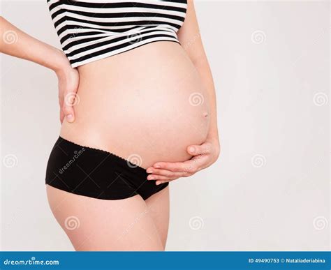 Pregnancy Backache Stock Image Image Of Indoors Handcarves 49490753